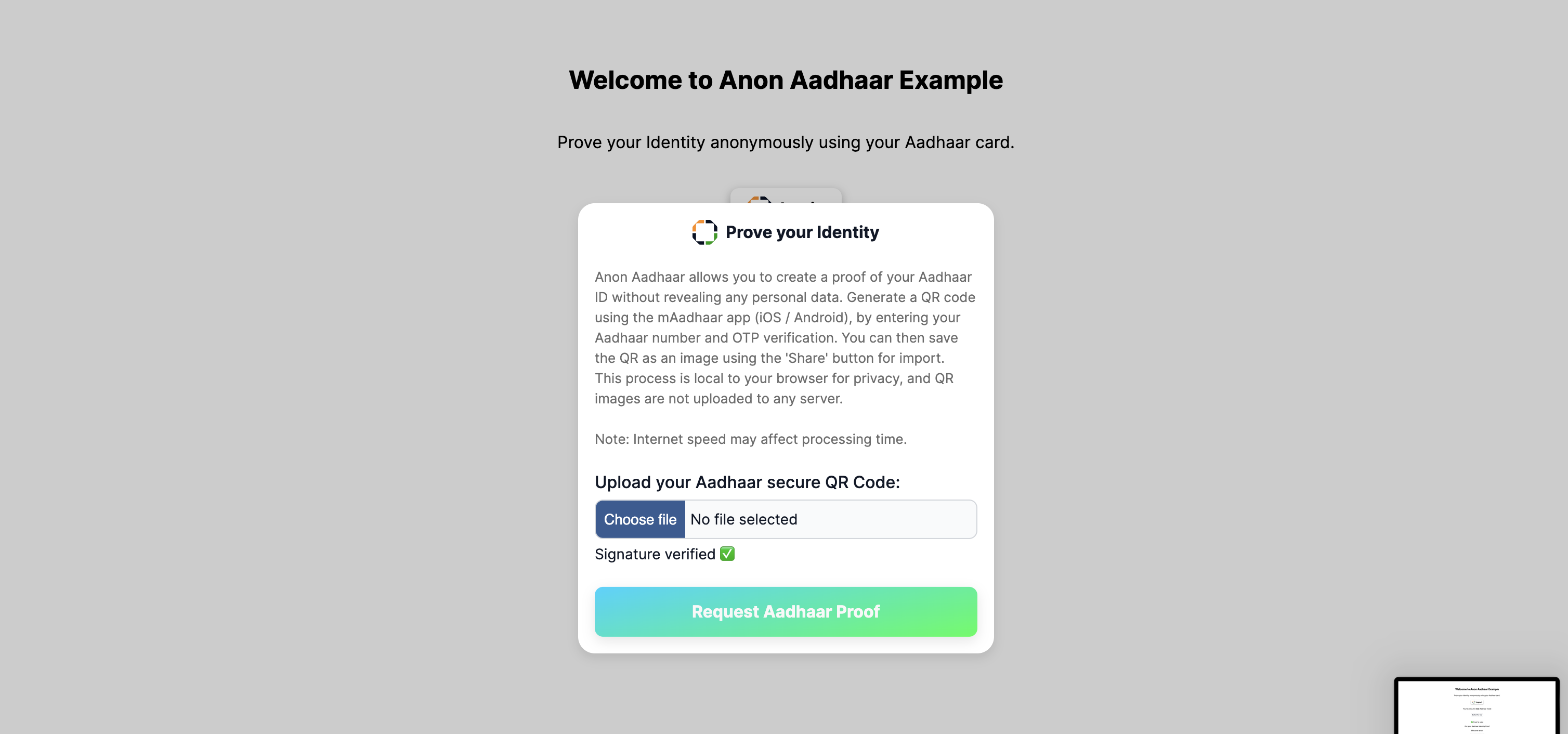 Annon Aadhaar | ETHGlobal